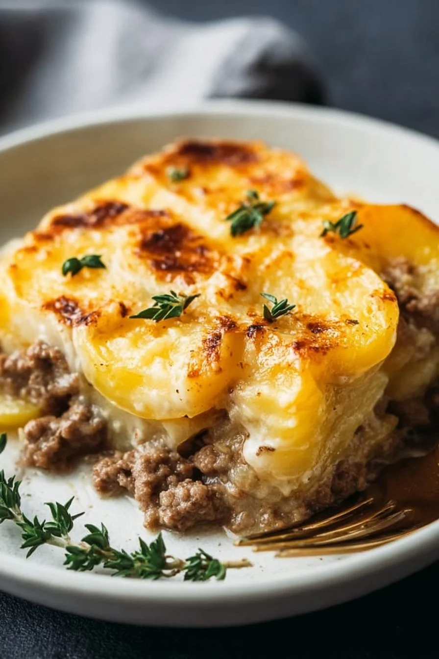 Easy 5-Ingredient Hamburger & Potato Casserole